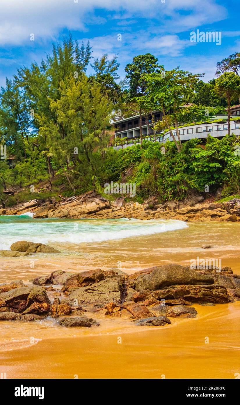 Nai Thon Naithon Beach bay turquoise clear water Phuket Thailand Stock ...