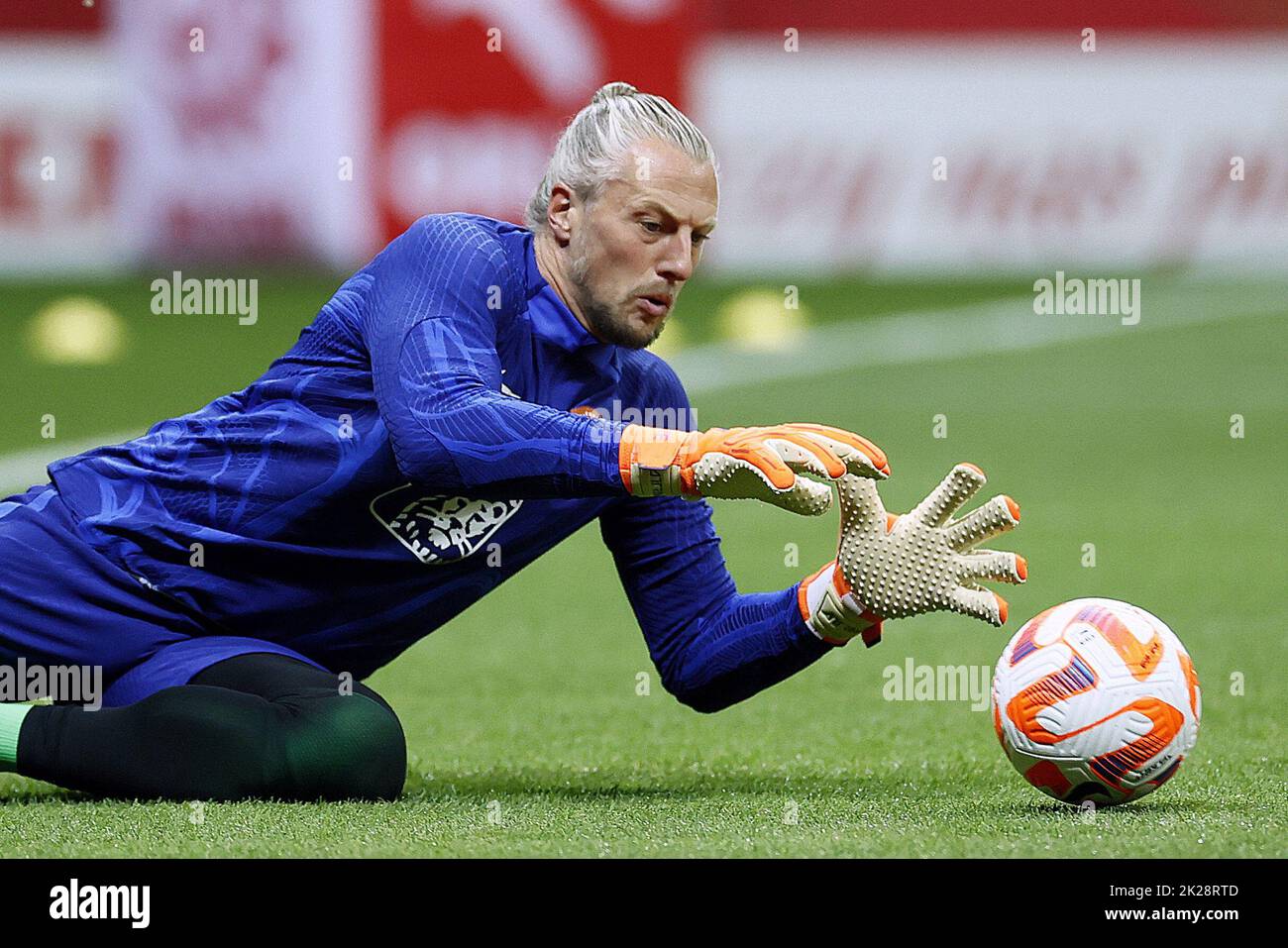 WARSAW - Holland goalkeeper Remko Pasveer during the UEFA Nations ...