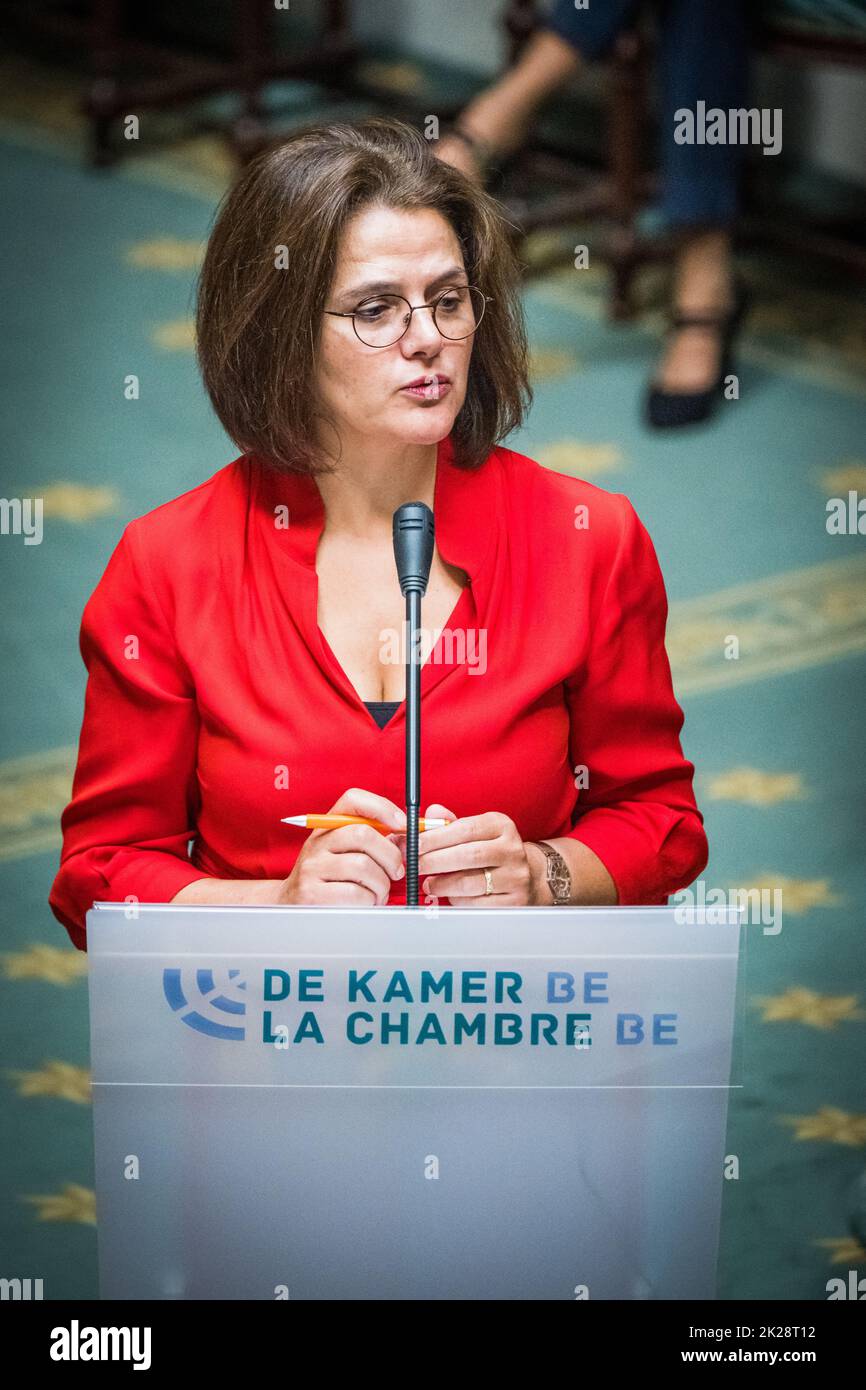 Brussels, Belgium, 22 September 2022. CD&V's Nahima Lanjri pictured ...