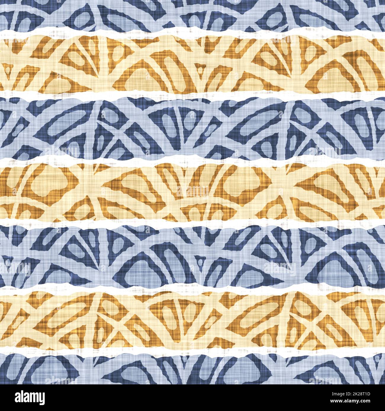 Seamless French country kitchen stripe fabric pattern print. Blue ...