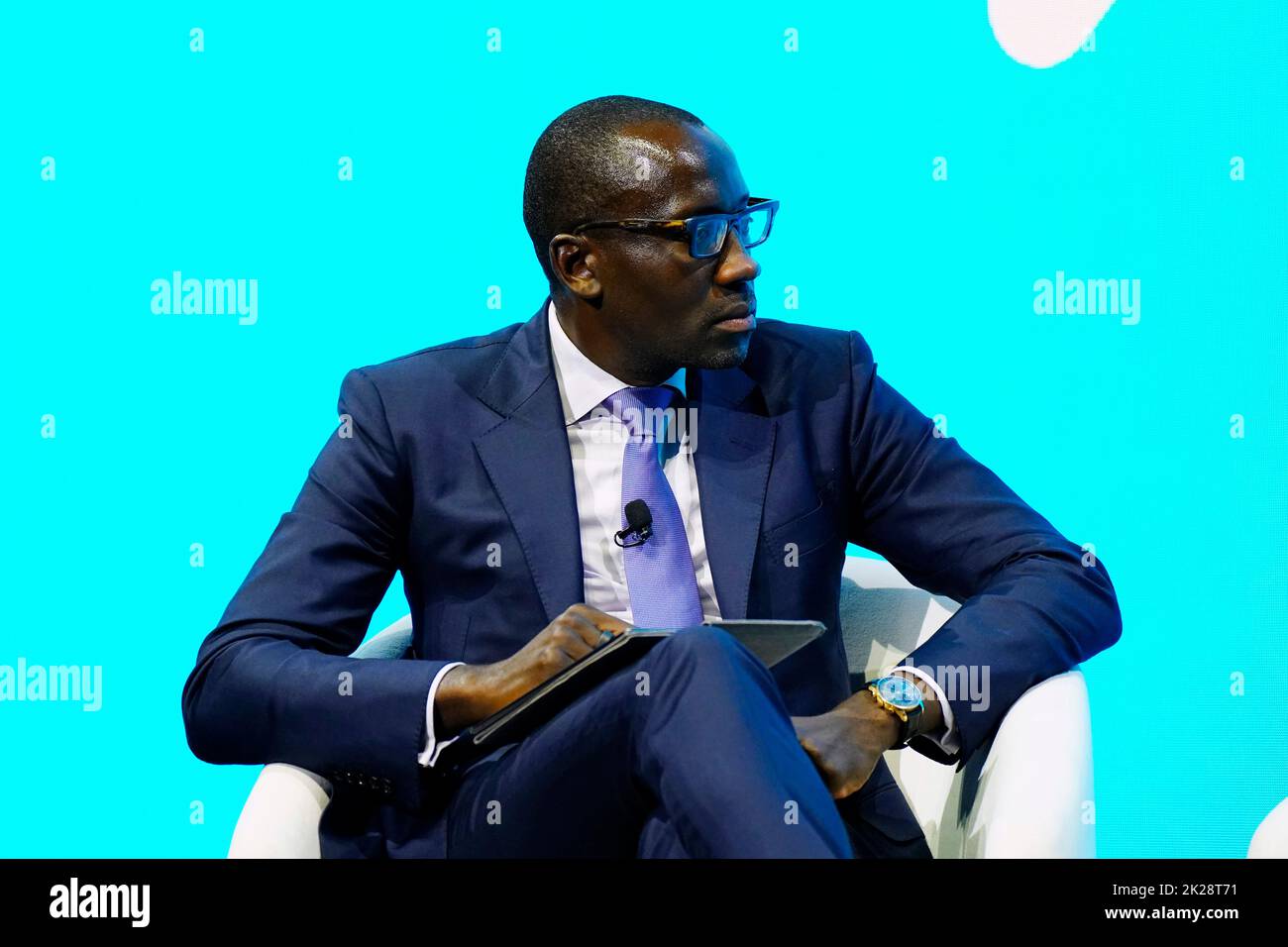 09/18/2022 New York, New York Acha Leke speaks onstage at The ...