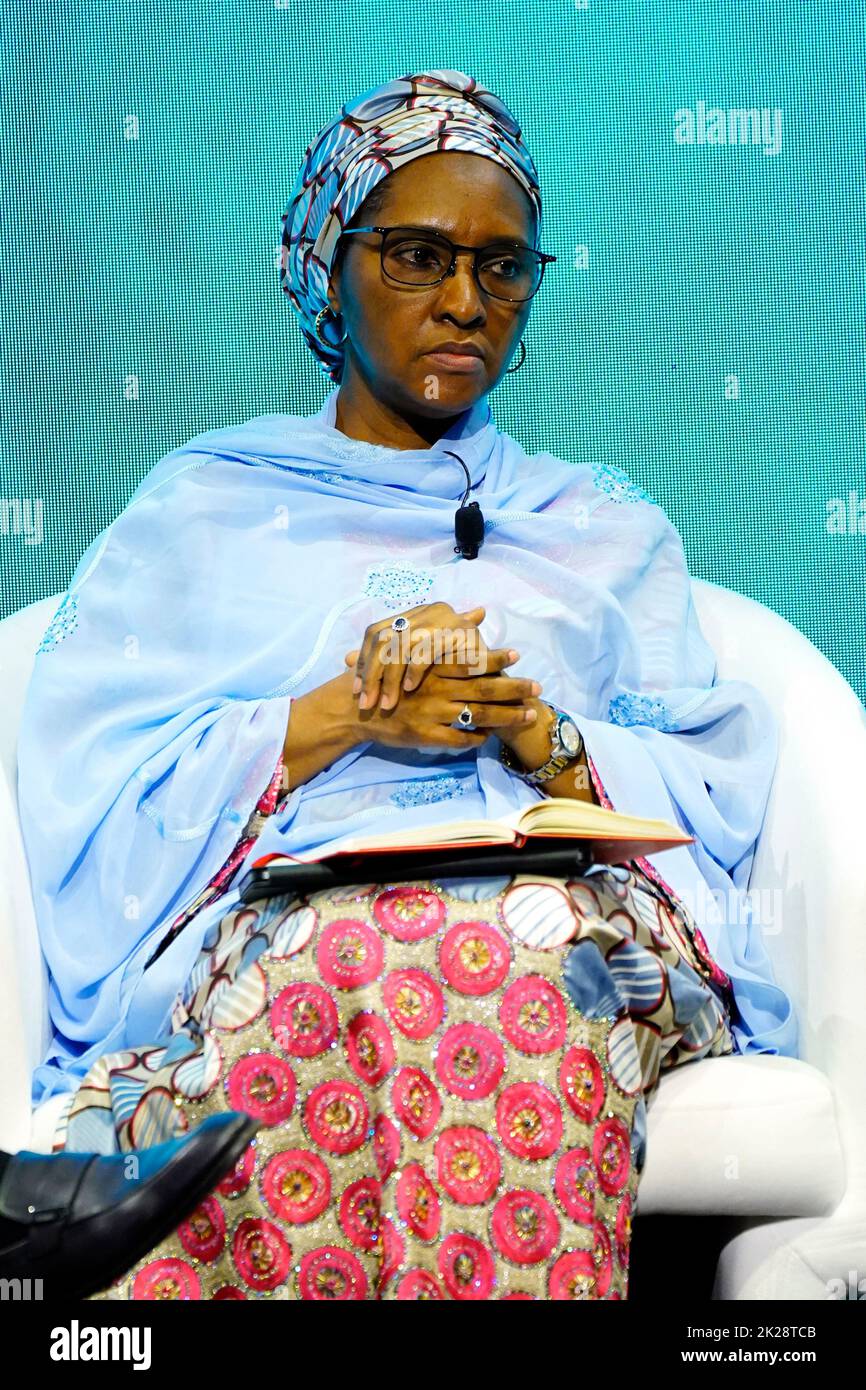 09/18/2022 New York, New York H.E. Zainab Shamsuna Ahmed speaks onstage ...