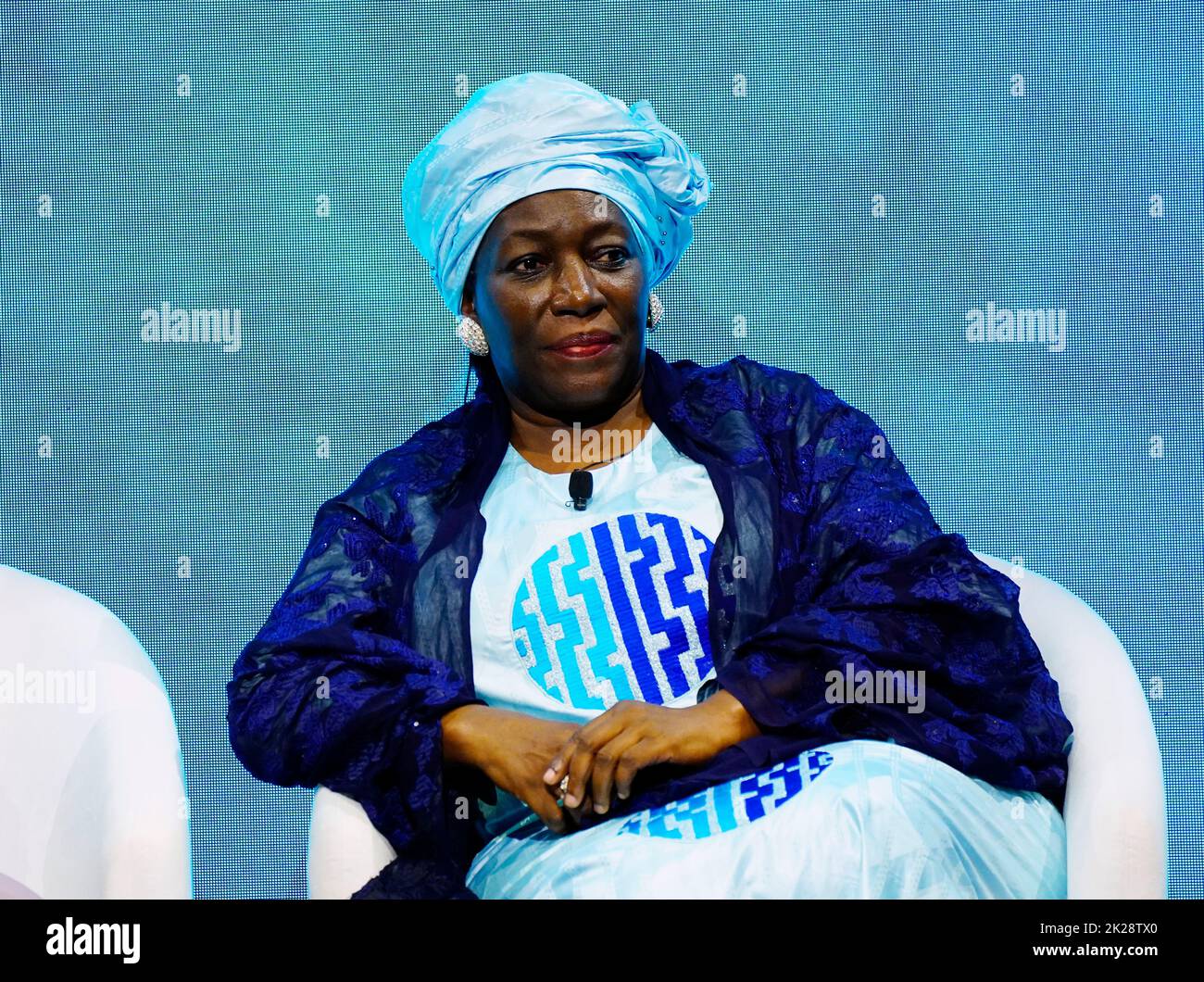 09/18/2022 New York, New York Madam Finda Koroma speaks onstage at The ...