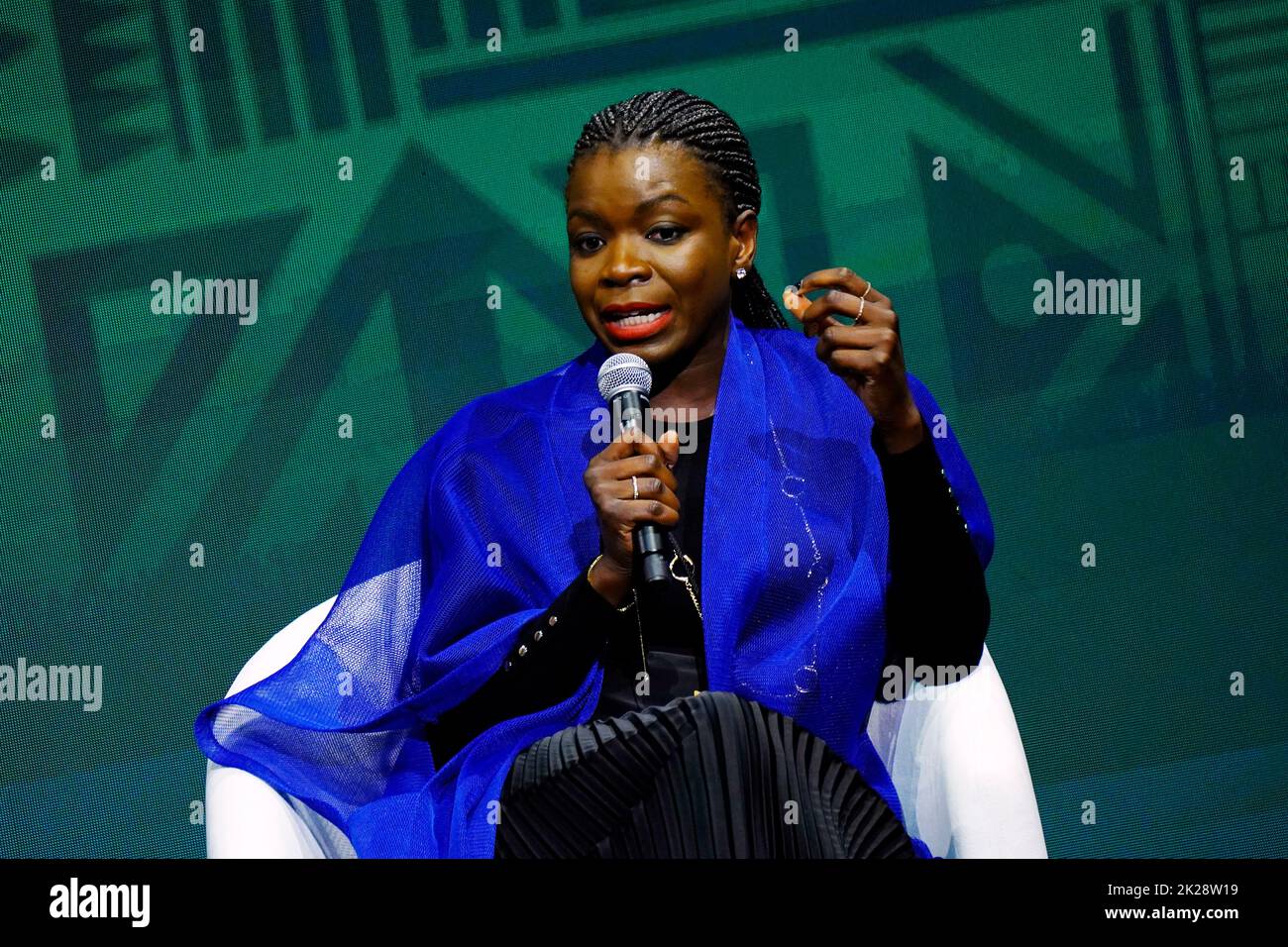 09/19/2022 New York, New York Gbemisola Abudu speaks onstage at The ...