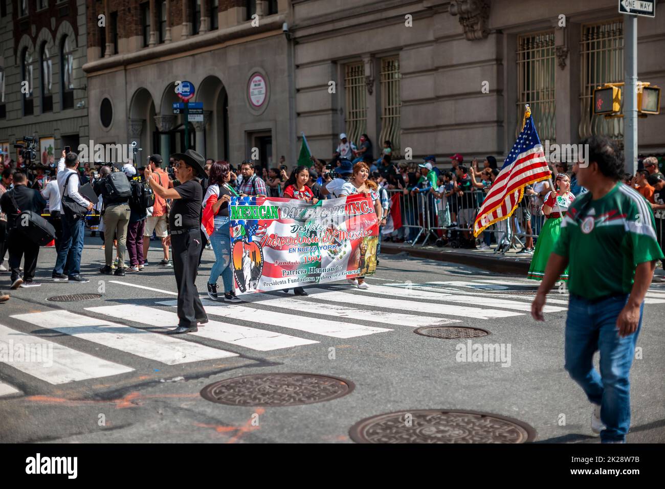 Mexican-Americans gather on Madison Avenue in New York on Sunday ...