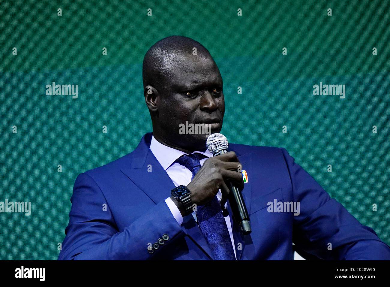 09/19/2022 New York, New York Amadou Fall speaks onstage at The ...