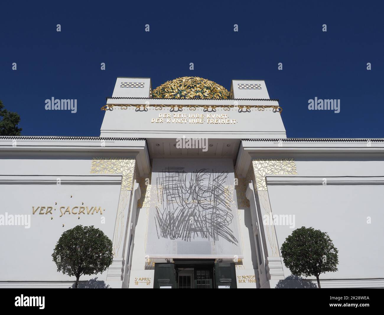 VIENNA, AUSTRIA - CIRCA 2022: Wiener Secession by Olbrich circa 1897 ...