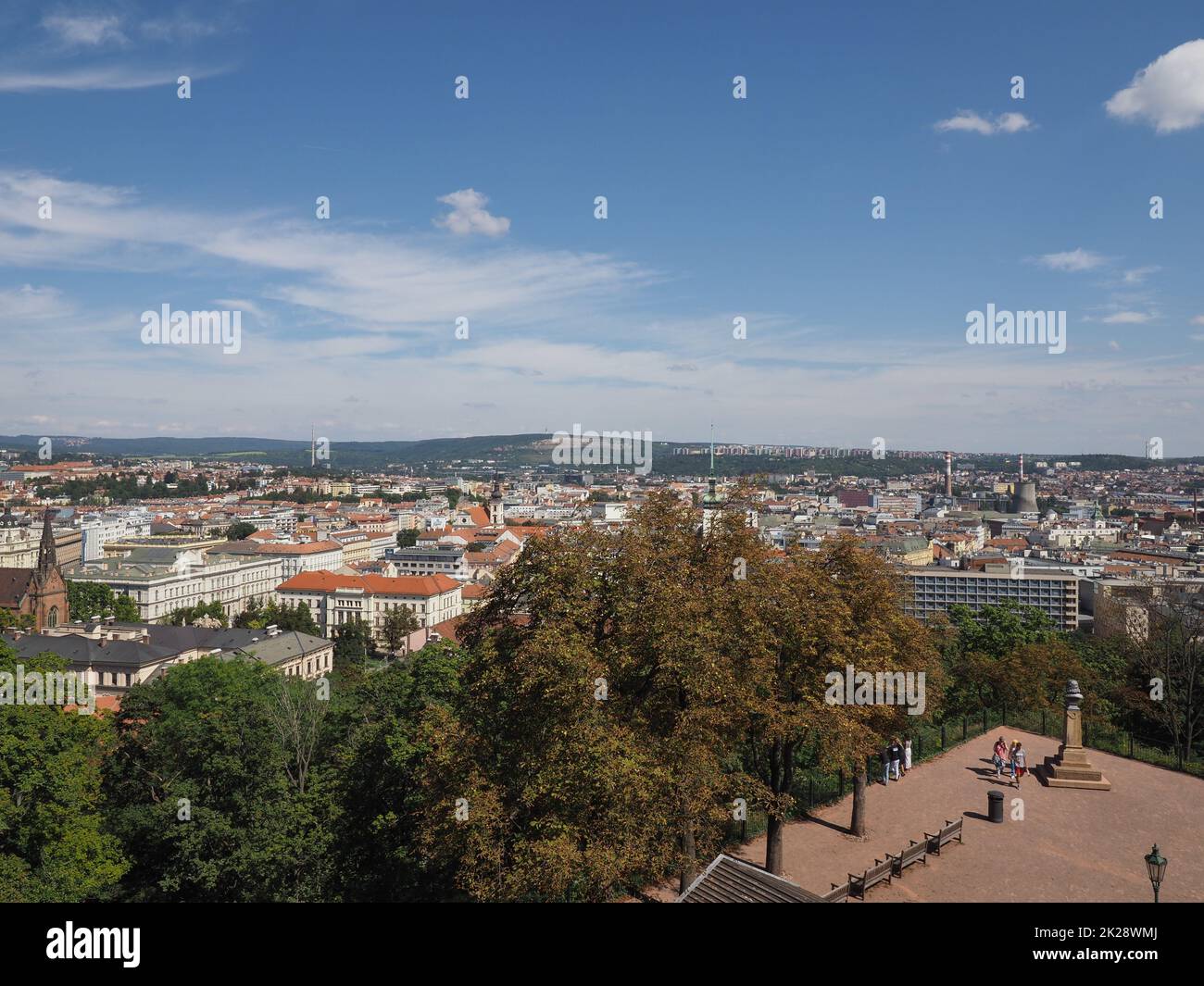 BRNO, CZECH REPUBLIC - CIRCA SEPTEMBER 2022: Aerial view of the city ...