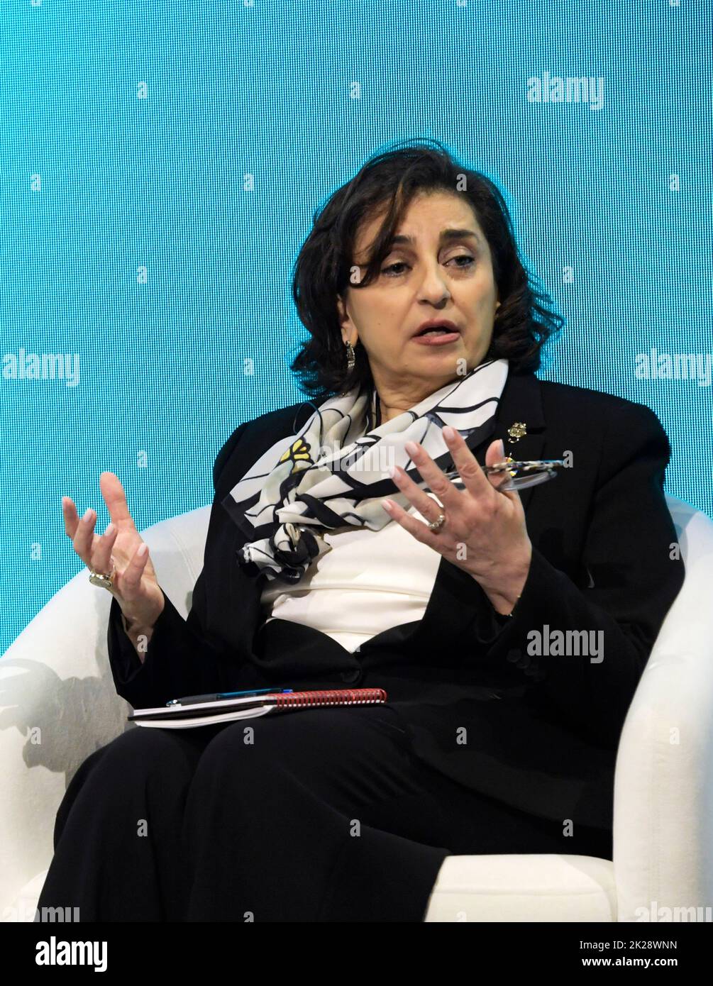 09/18/2022 New York, New York Ambassador Sima Bahous speak onstage at ...