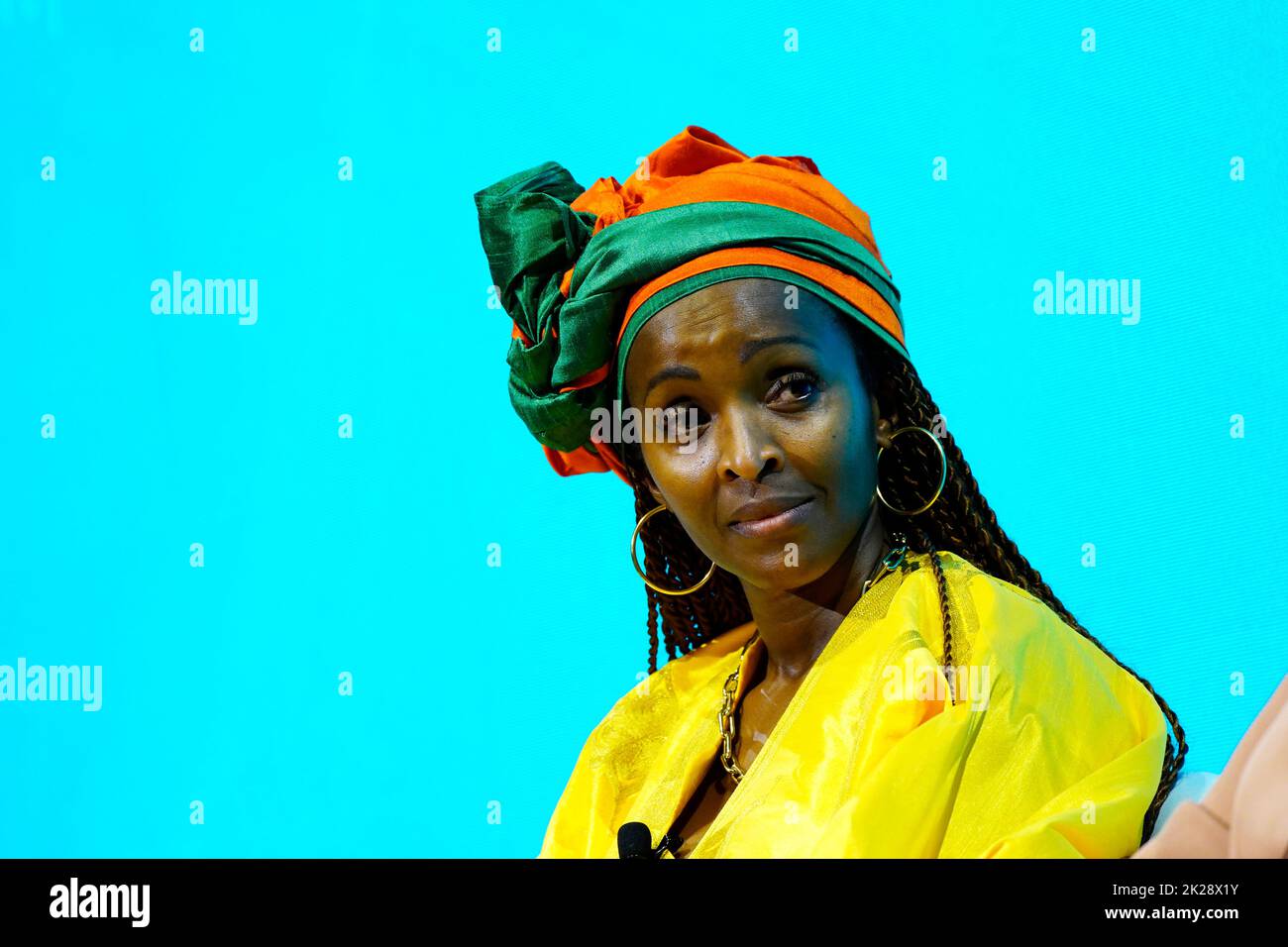09/19/2022 New York, New York Lindeka Dzedze speaks onstage at The ...