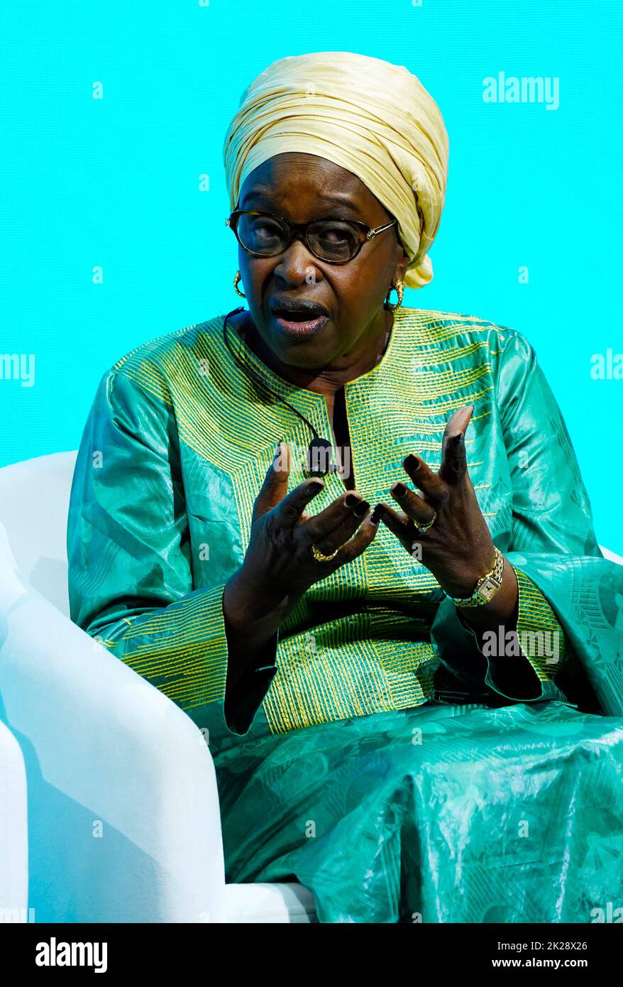09/19/2022 New York, New York H.E. Madame Bineta Diop speaks onstage at ...