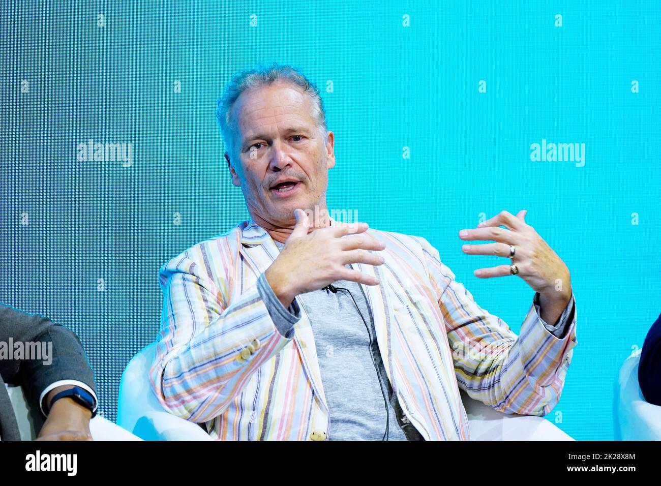 09/19/2022 New York, New York Grant Johnson speaks onstage at The ...