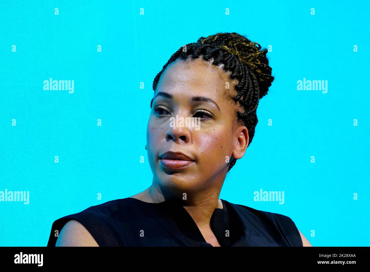 09/19/2022 New York, New York Ayanna Lonian speaks onstage at The ...