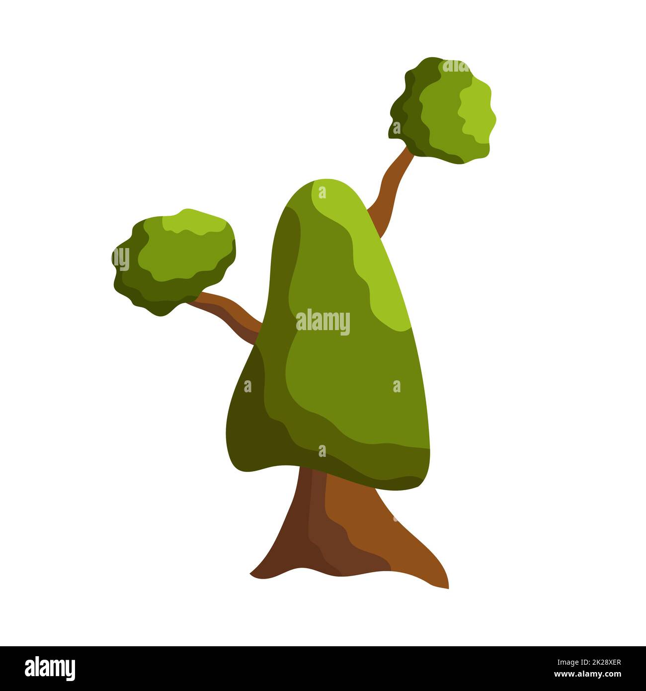 Abstract green tree on white background - Vector Stock Photo - Alamy