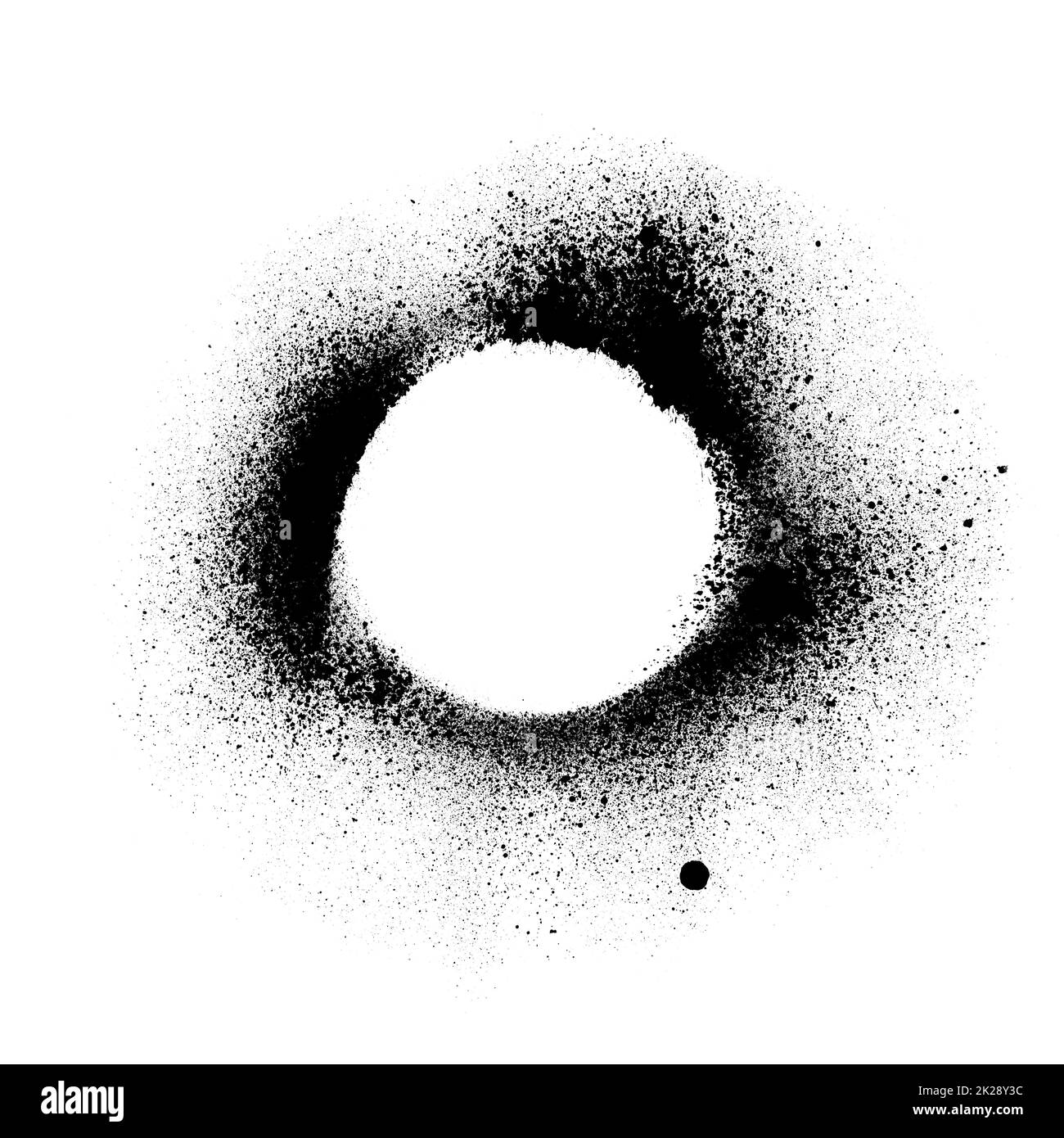 Cicle made with black color - Graffiti background Stock Photo - Alamy