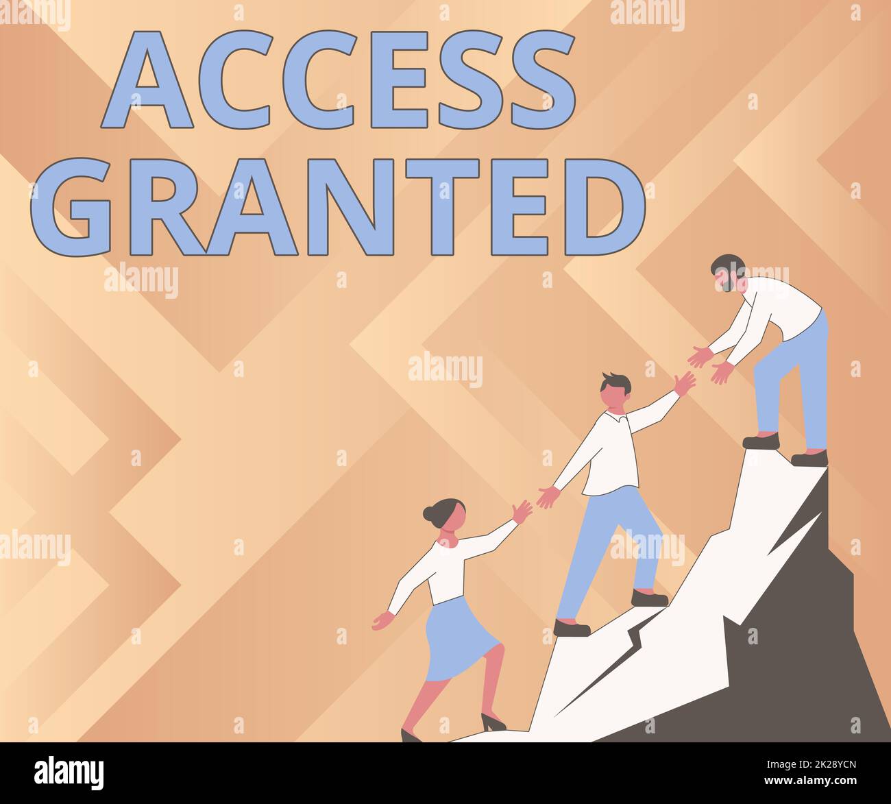 Conceptual display Access Granted. Word for admittance of users to ...