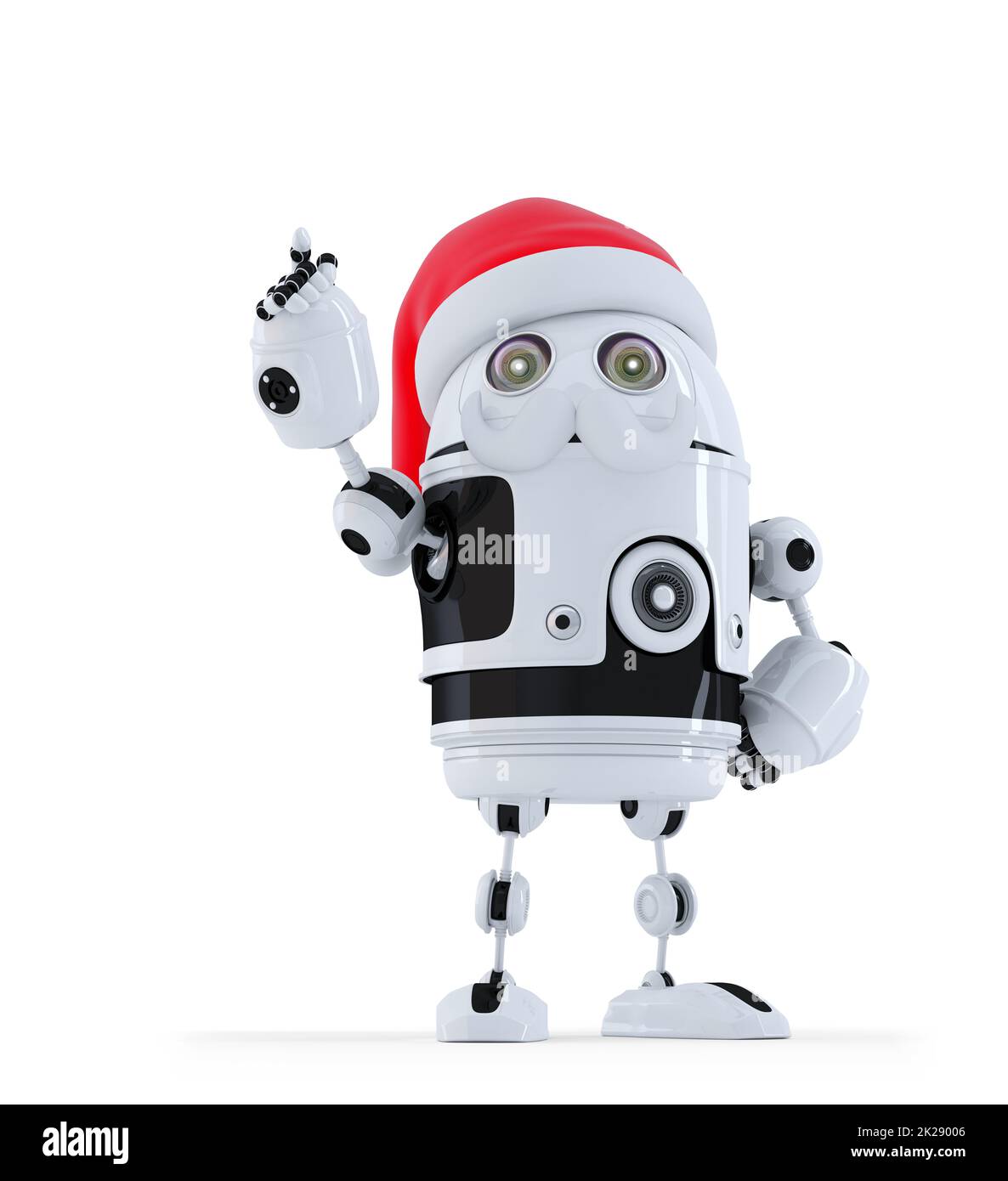 Robot Santa pointing up Stock Photo - Alamy