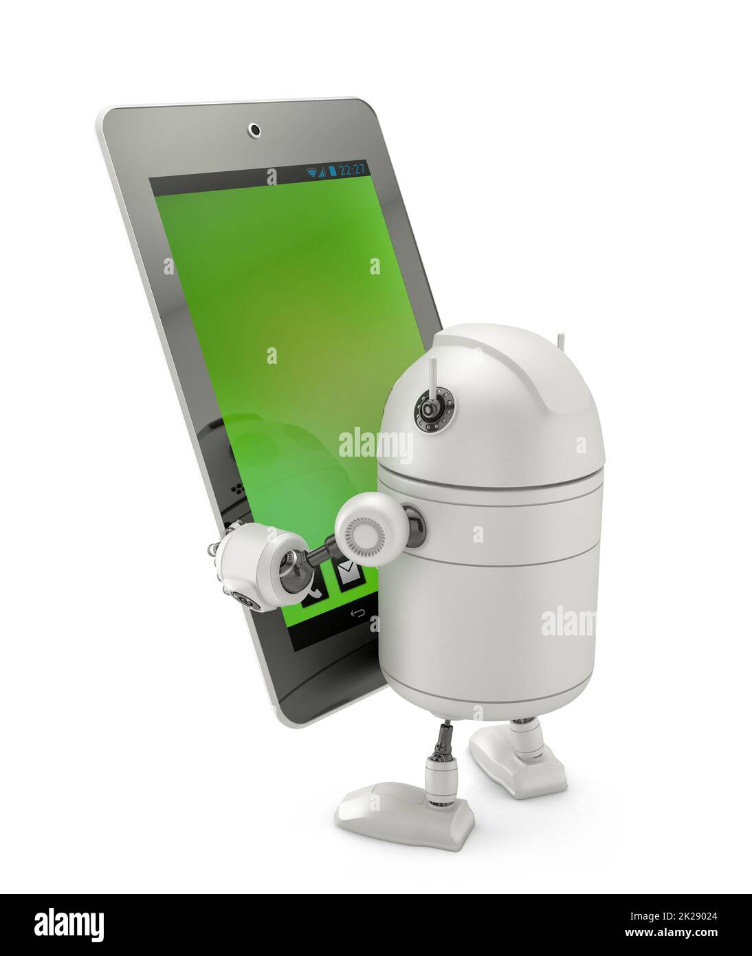 Robot looking at screen with robot hi-res stock photography and images ...