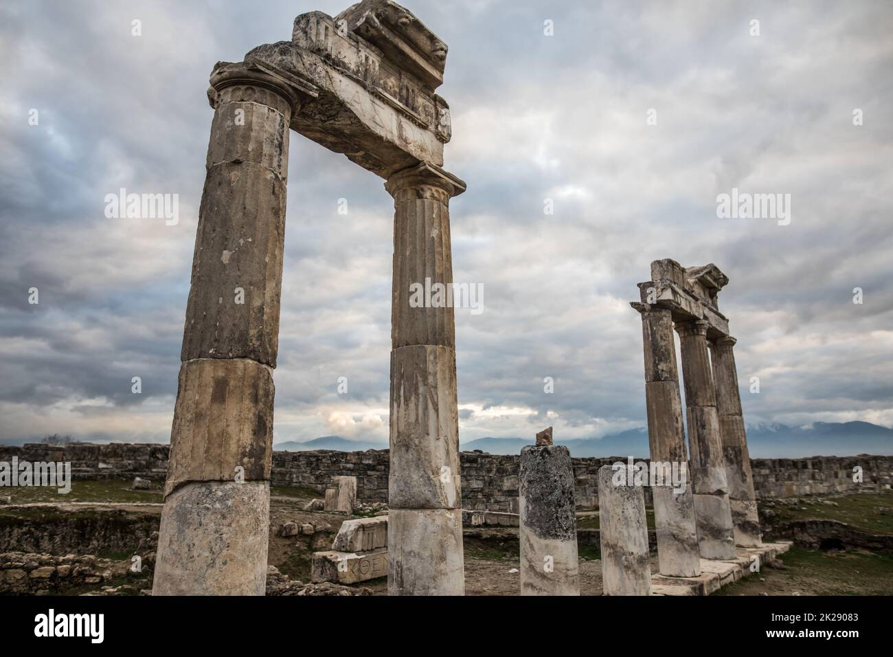 Ruins of Hierapolis, now Pamukkale, in Turkey Stock Photo - Alamy