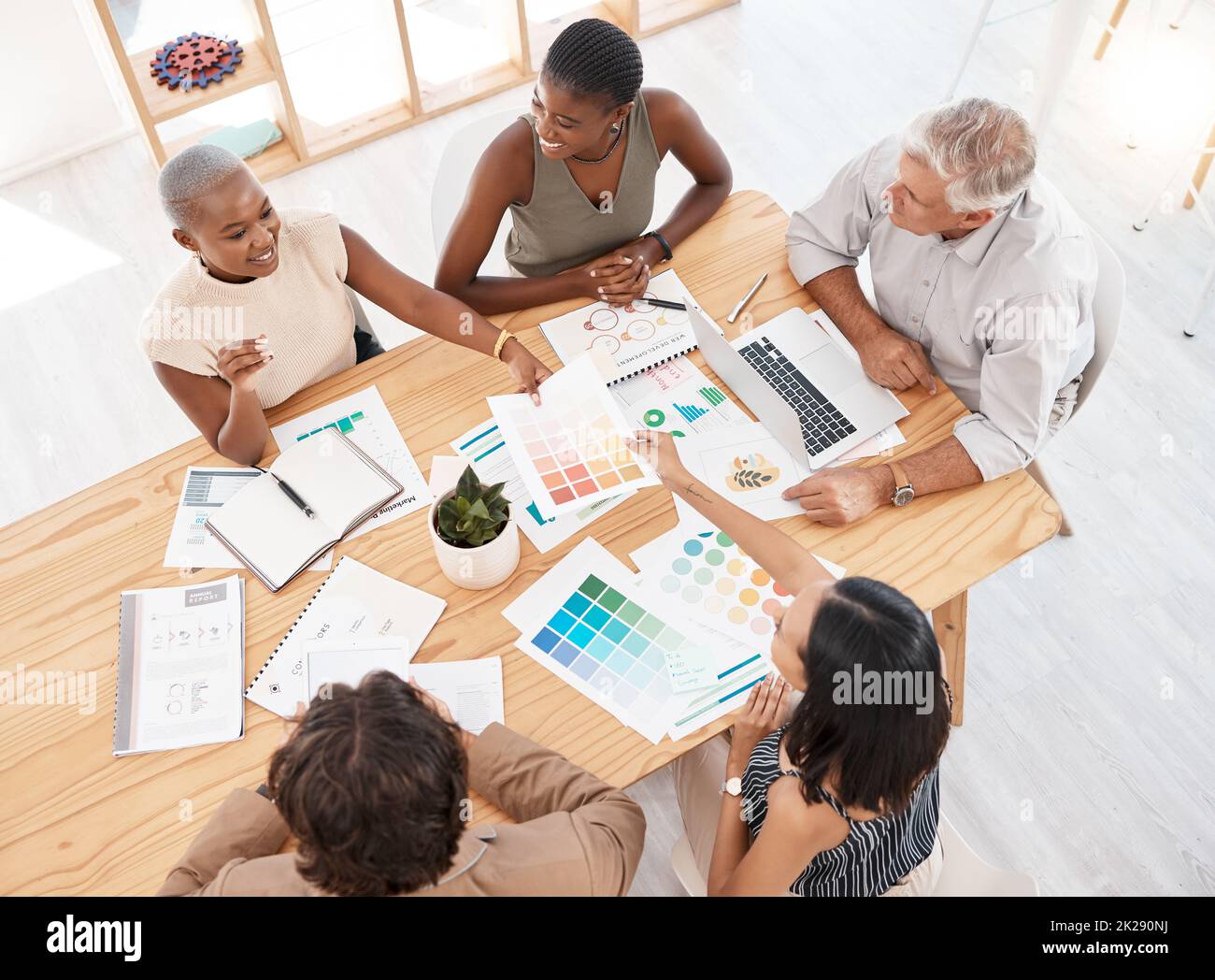 Data, logistics and business meeting in office with analytics data team ...