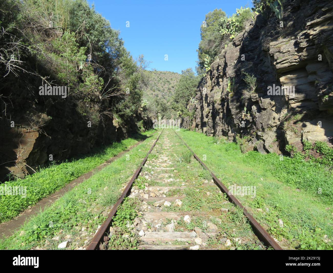 iron road bridges metal rail light at the end of the tunnel train ...