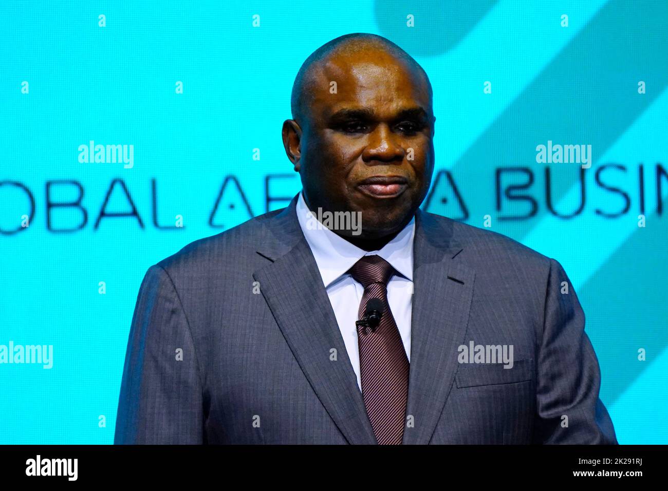 09/19/2022 New York, New York Dr. Benedict Okey Oramah appears onstage ...