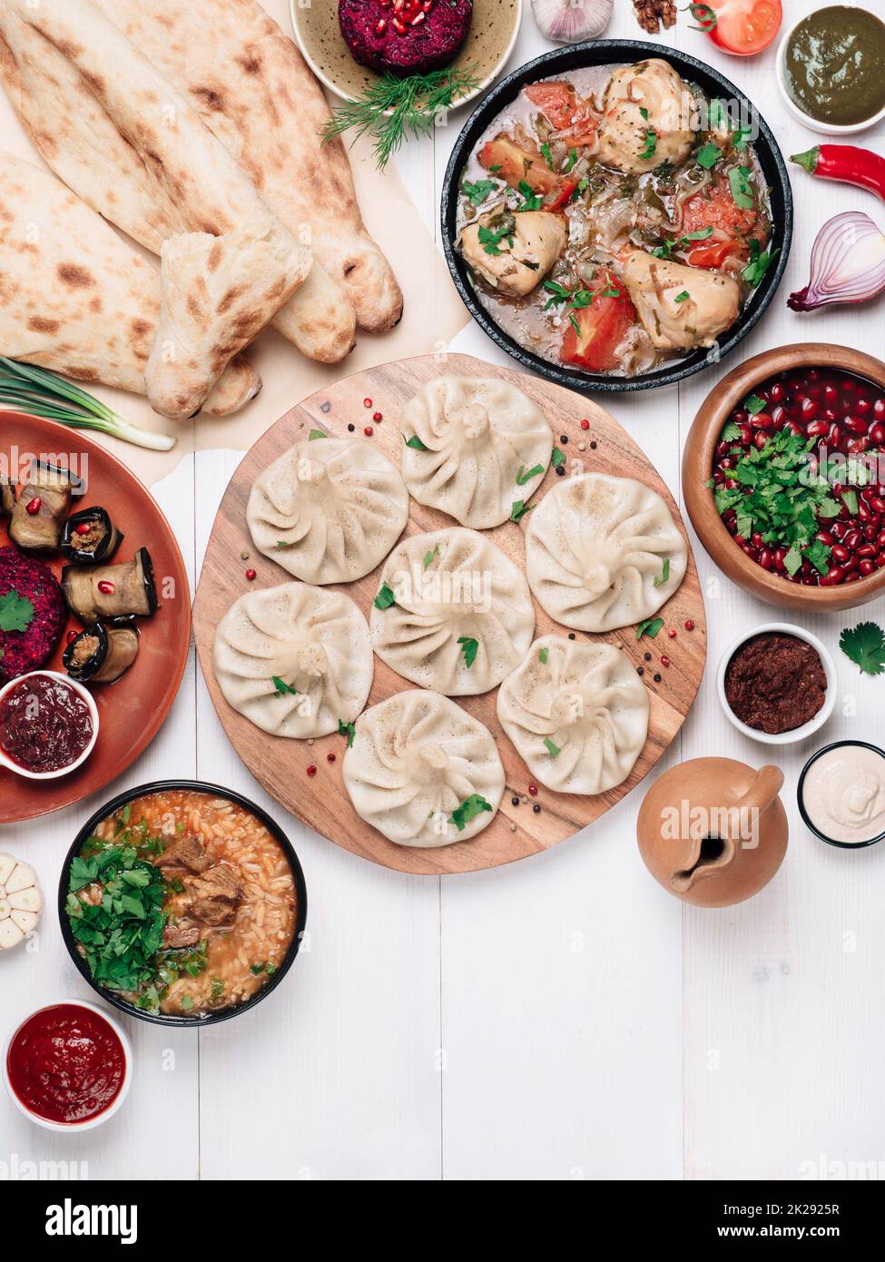 Georgian cuisine khinkali on hi-res stock photography and images - Alamy