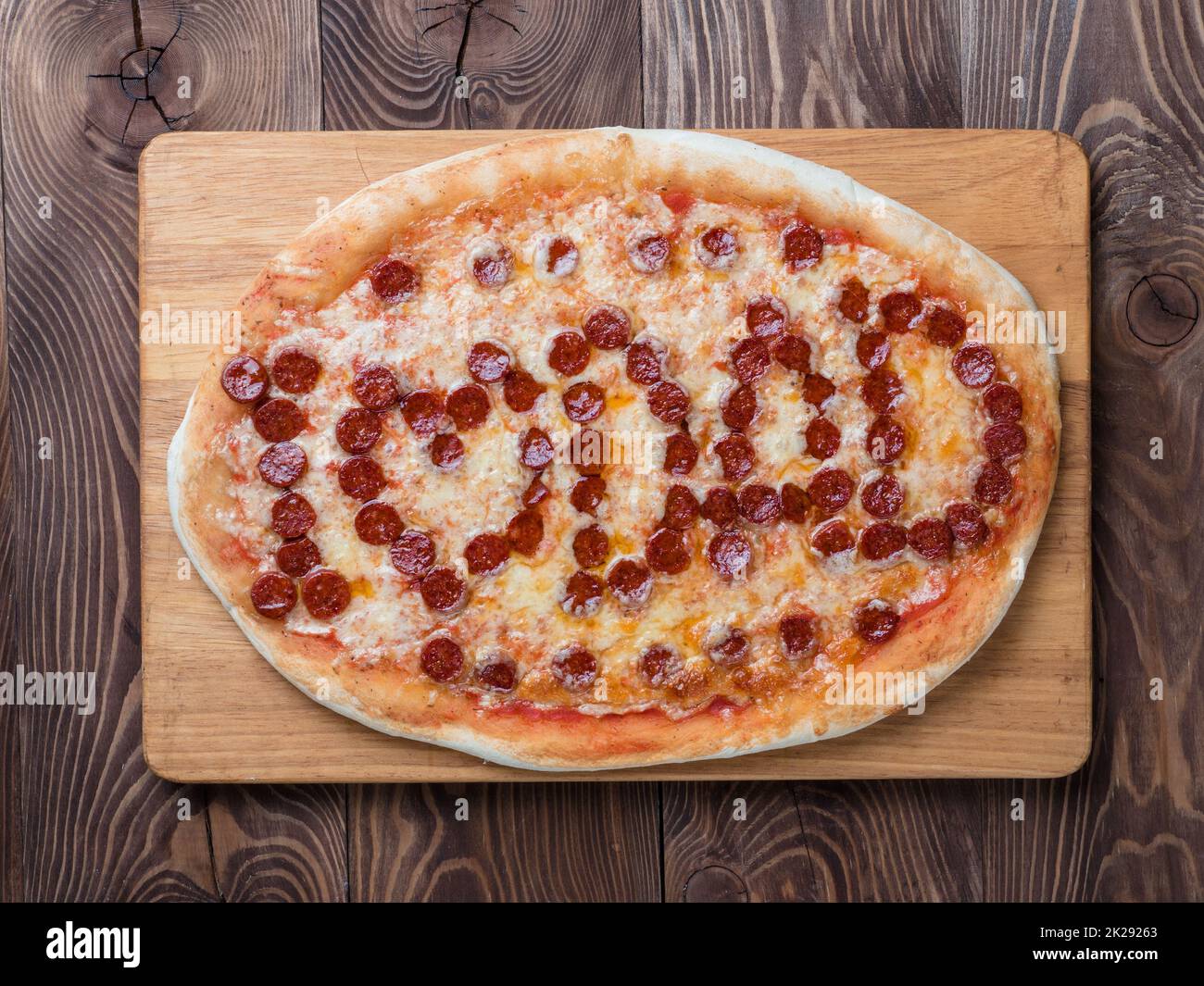 pizza with i love dad lettering Stock Photo - Alamy