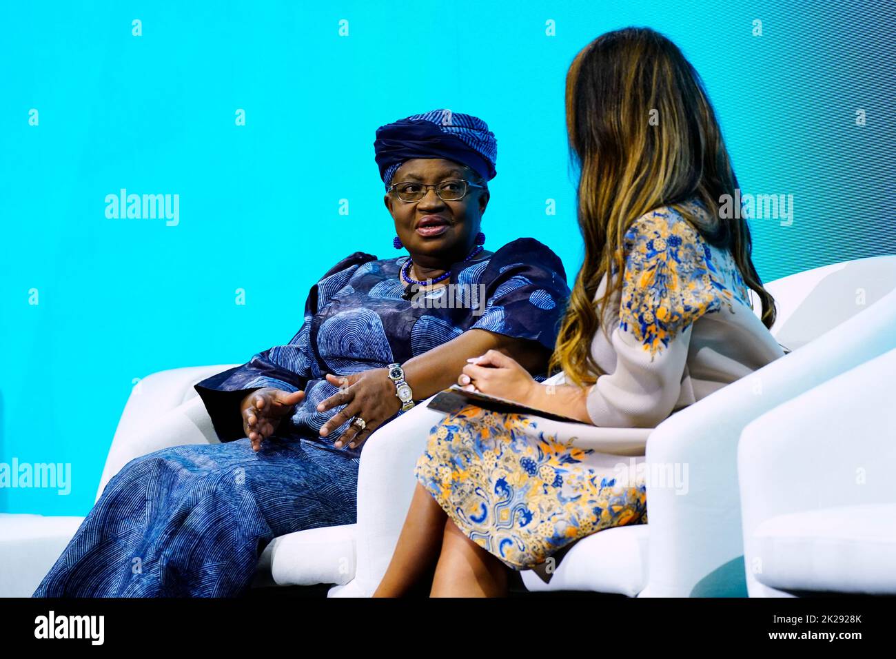 09/19/2022 New York, New York Dr. Ngozi Okonjo-Iweala and Julie Gichuru ...