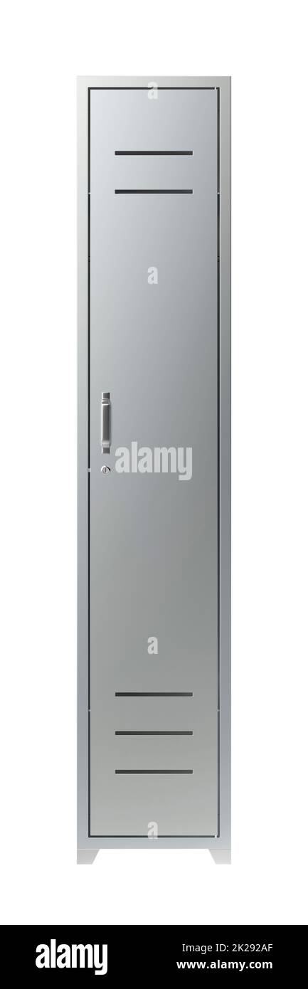 Silver metal wardrobe Stock Photo - Alamy