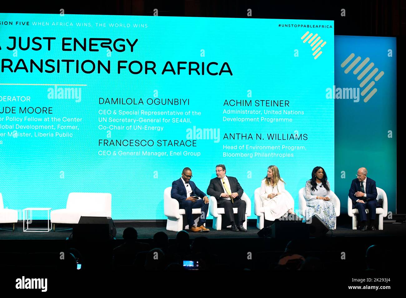 09/19/2022 New York, New York Gyude Moore, Achim Steiner, Antha N ...