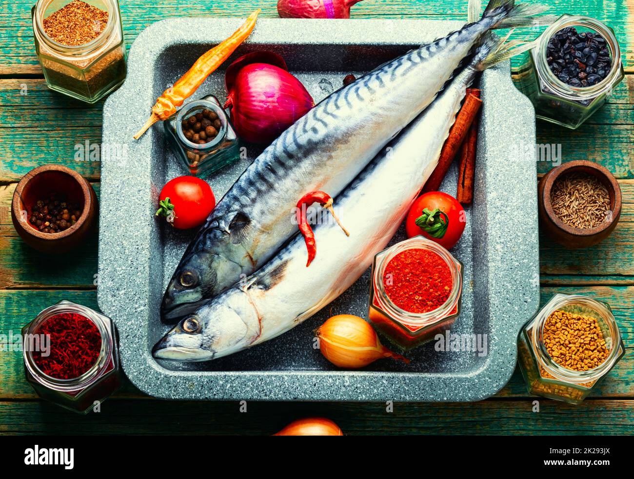 Fresh, raw mackerel fish Stock Photo - Alamy