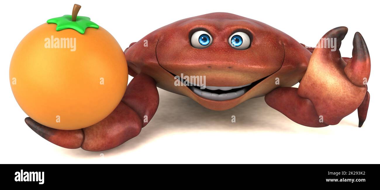 Fun crab - 3D Illustration Stock Photo - Alamy