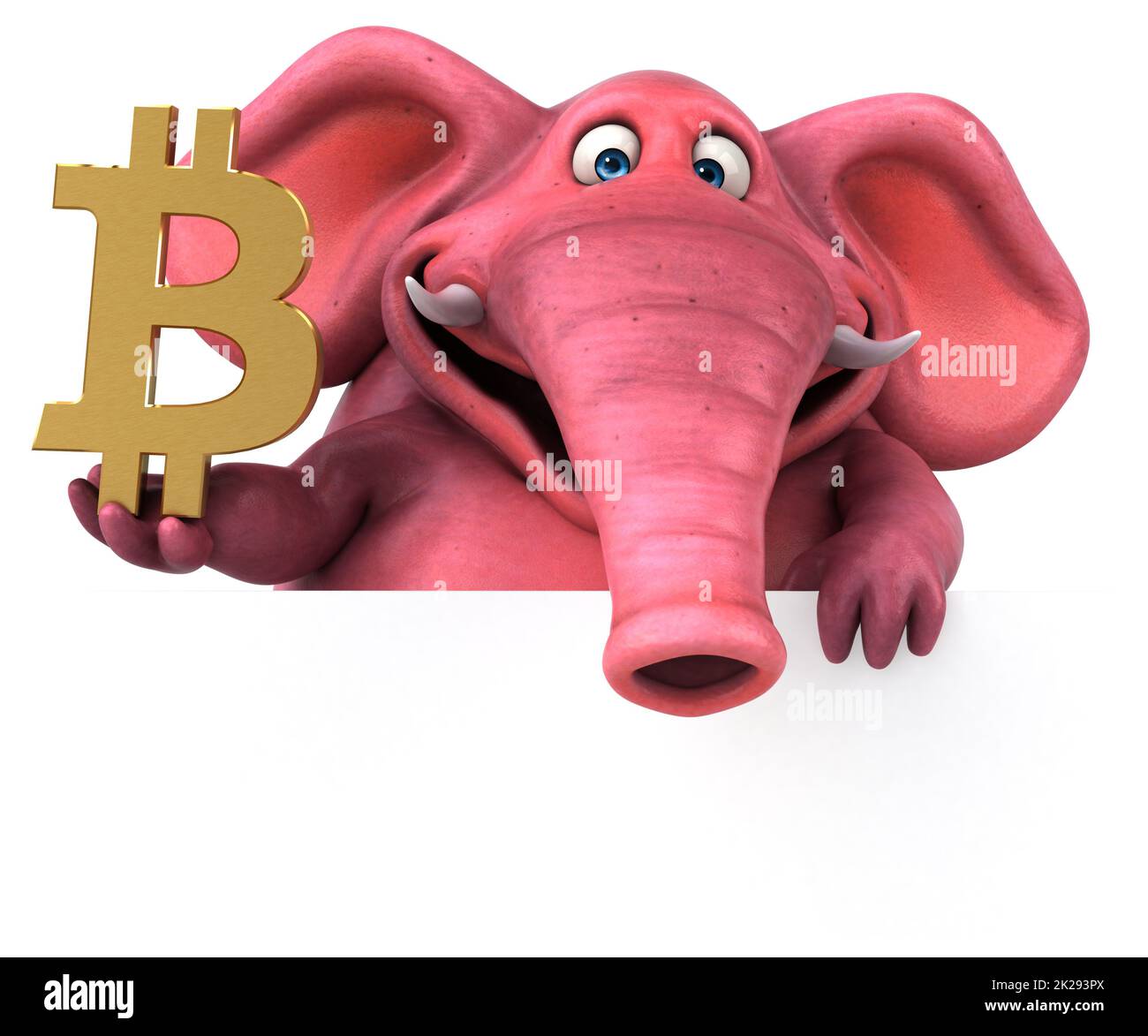 Fun elephant - 3D Illustration Stock Photo - Alamy