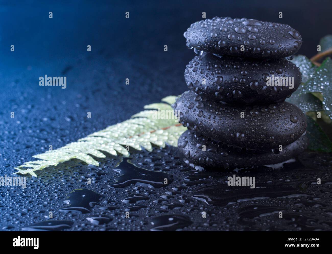 Wellness stone leaf hi-res stock photography and images - Alamy