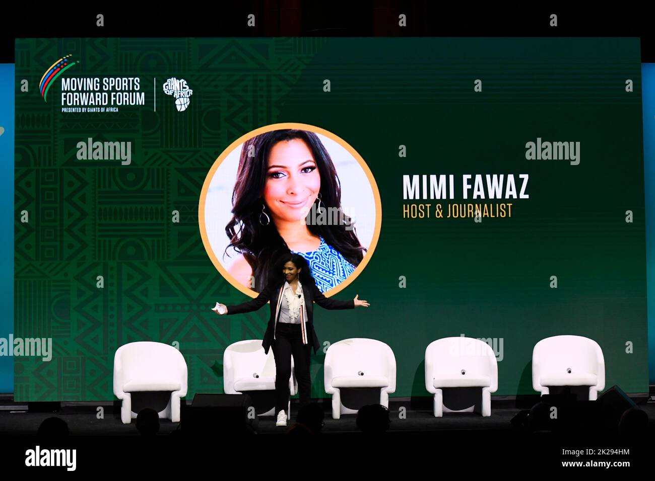 09/19/2022 New York, New York Mimi Fawaz speaks onstage at The ...