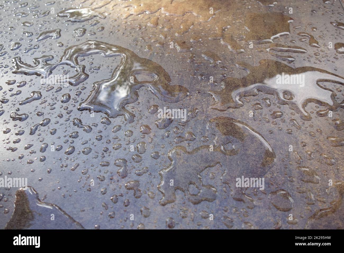 Puddles with raindrops hi-res stock photography and images - Alamy
