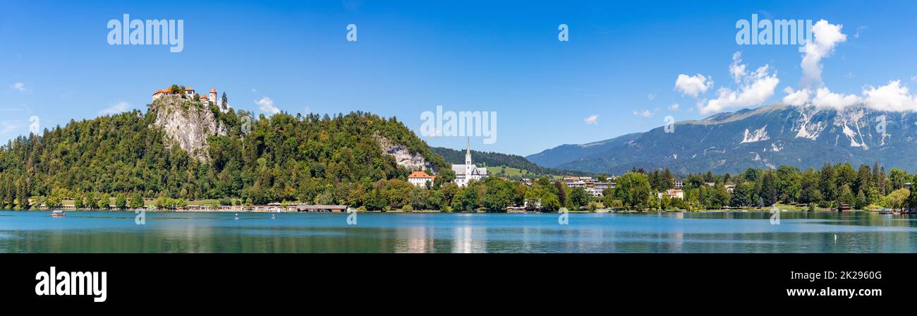 Lake Bled Panorama Stock Photo - Alamy