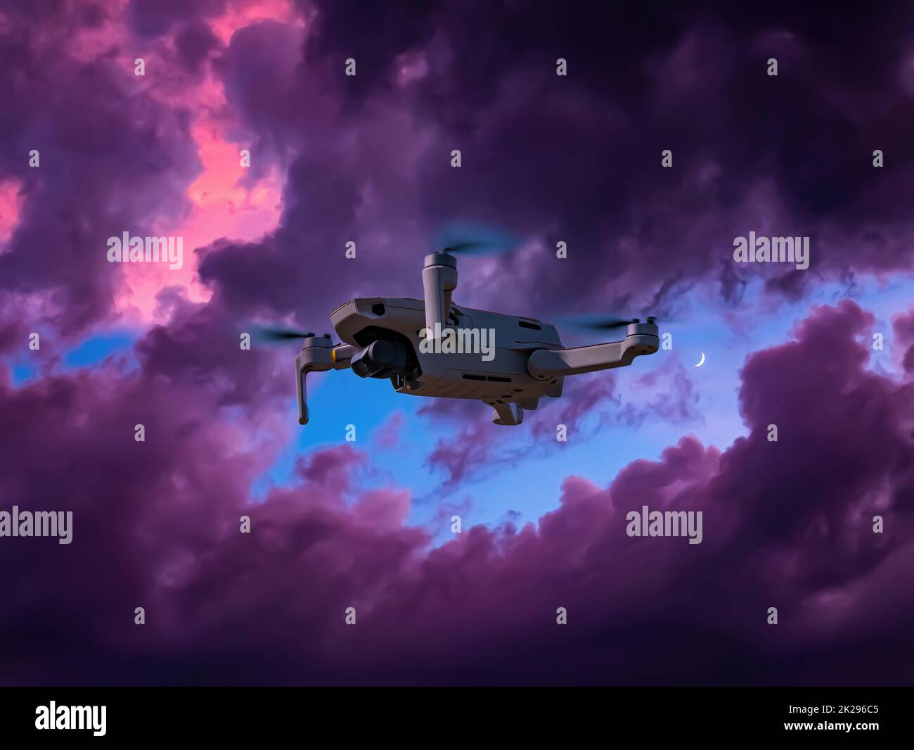 Modern drone flying in hi-res stock photography and images - Alamy