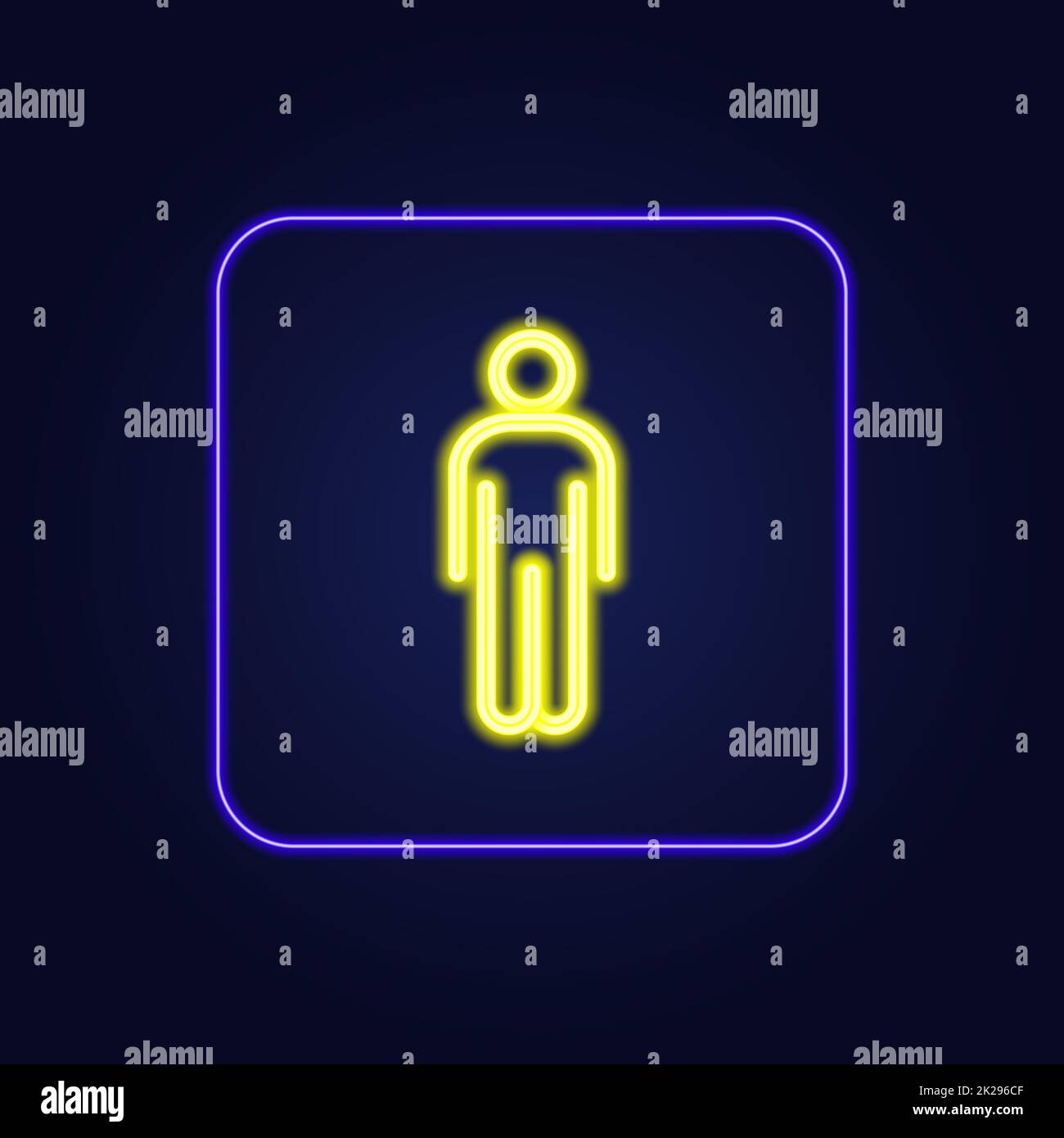 Beautiful stylish colorful neon man icon - Vector Stock Photo - Alamy