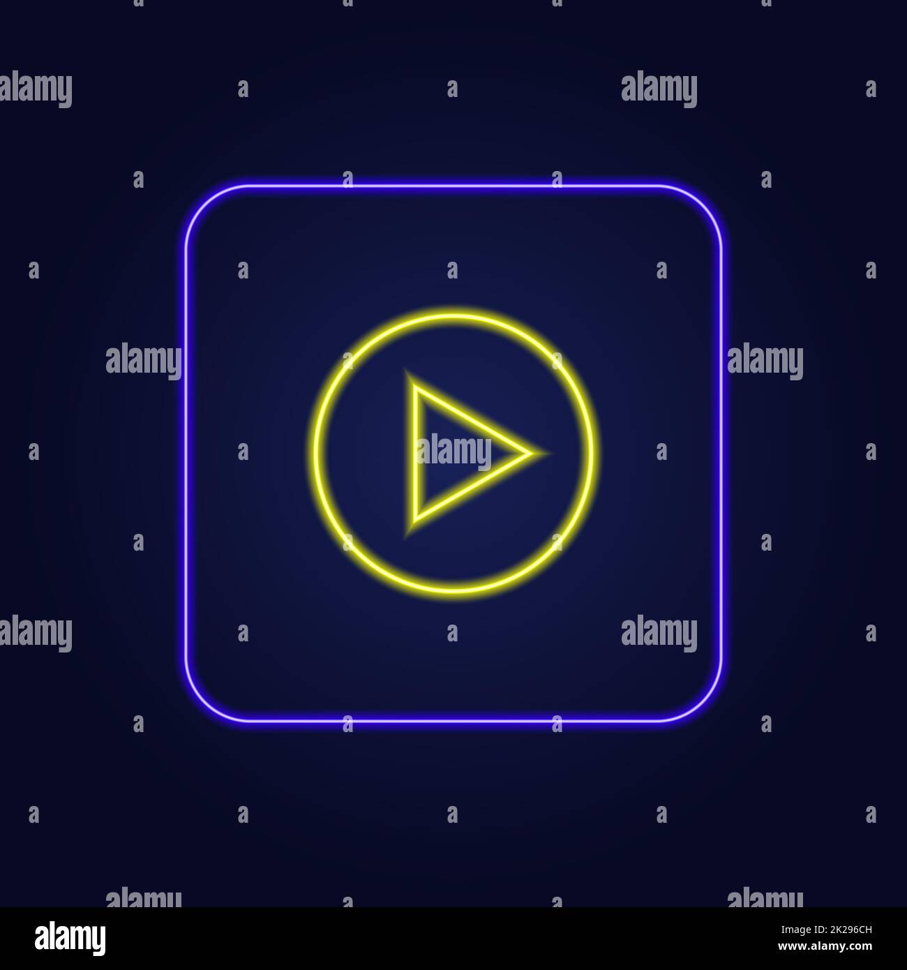 Beautiful stylish colorful neon icon button play - Vector Stock Photo ...