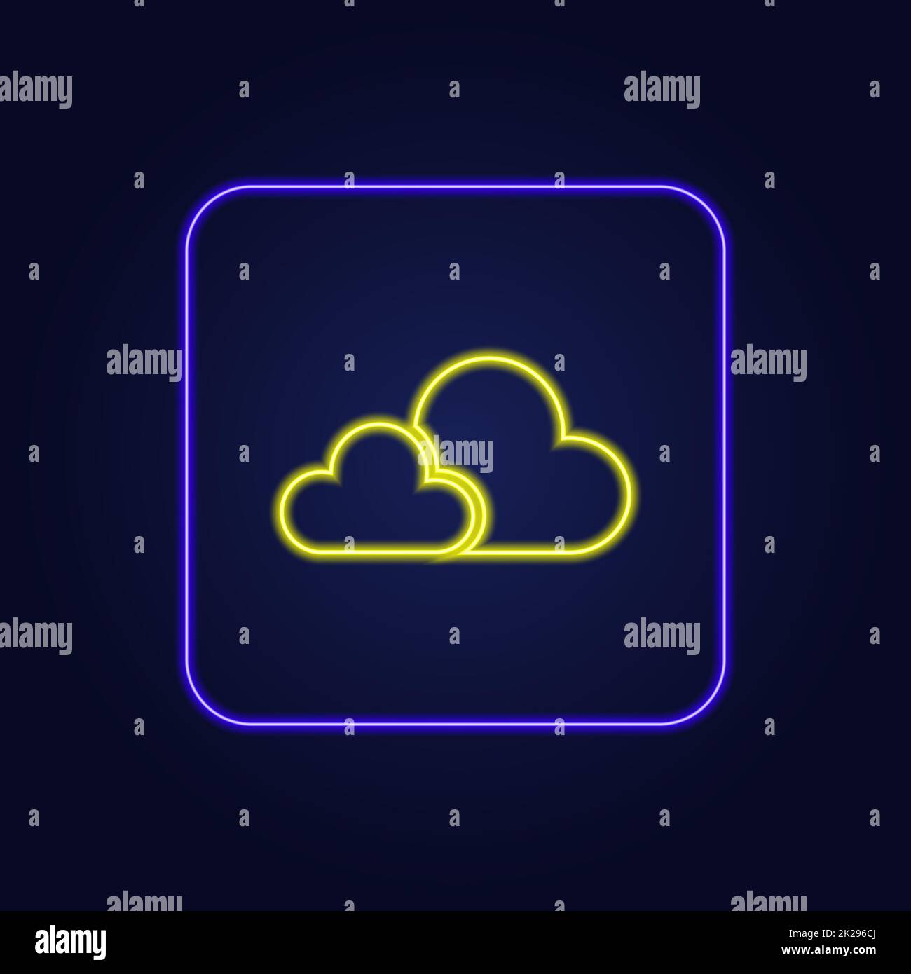 Beautiful stylish colorful neon cloud icon - Vector Stock Photo - Alamy