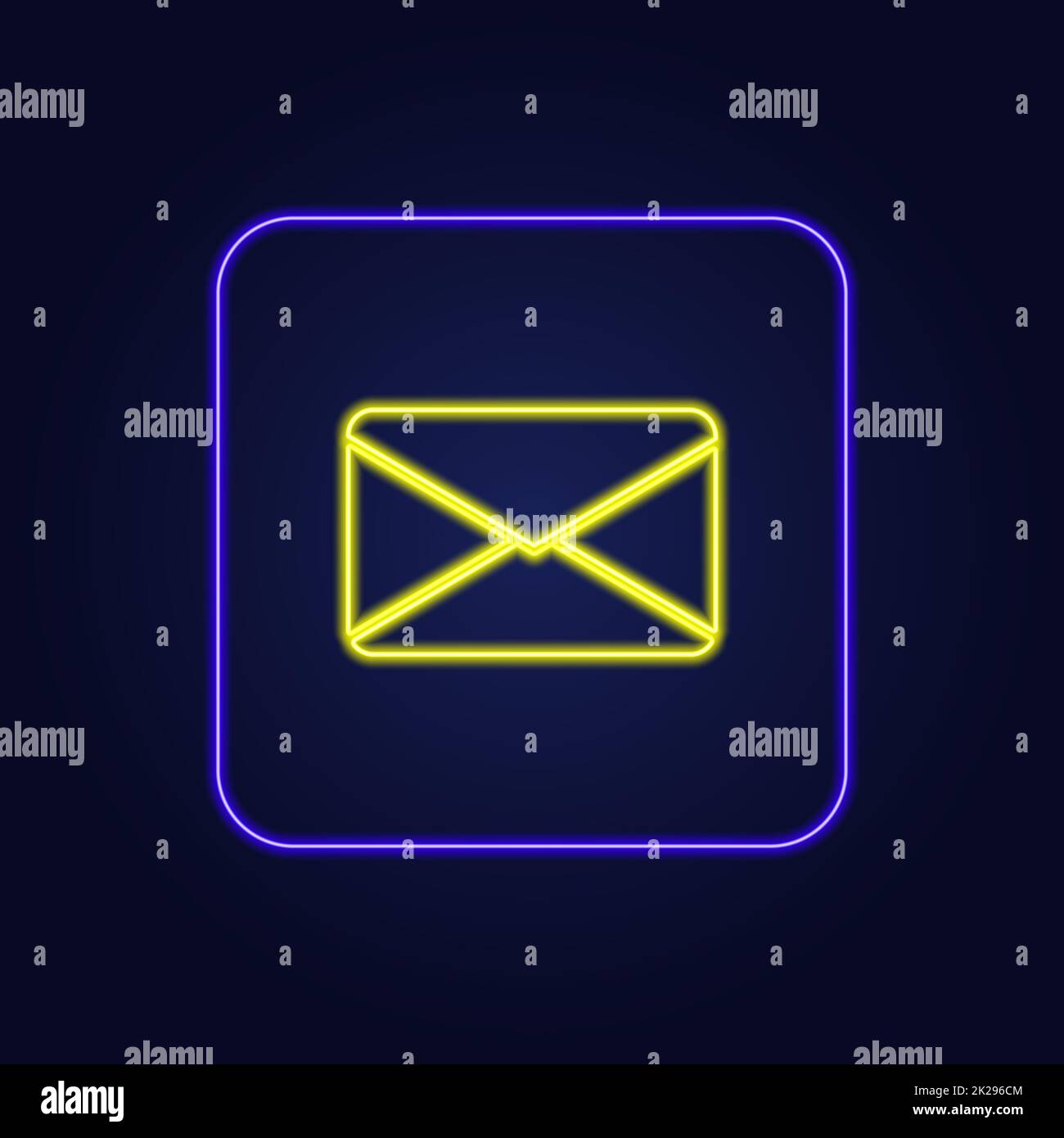 Beautiful stylish colorful neon envelope icon - Vector Stock Photo - Alamy