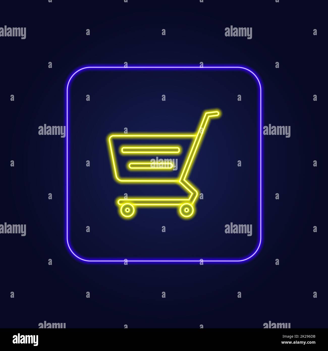 Beautiful stylish colorful neon shopping cart web icon - Vector Stock ...