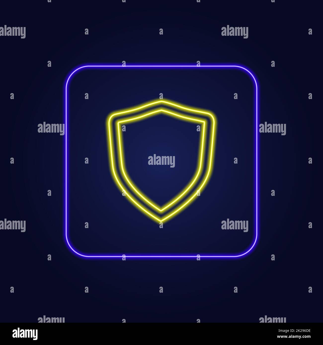 Beautiful stylish colorful neon shield icon - Vector Stock Photo - Alamy