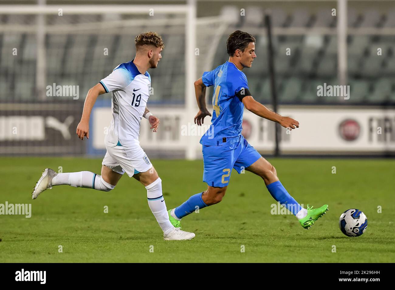 Nicolo Fagioli (Italy U21)Harvey Elliott (England U21) during the Uefa ...