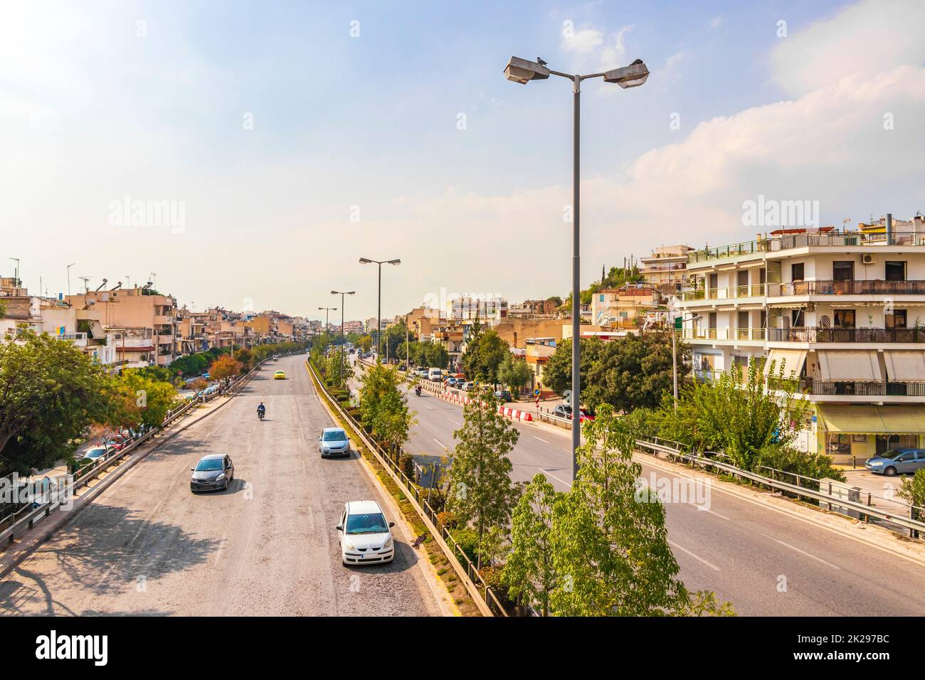 Typical street in downtown athens hi-res stock photography and images ...