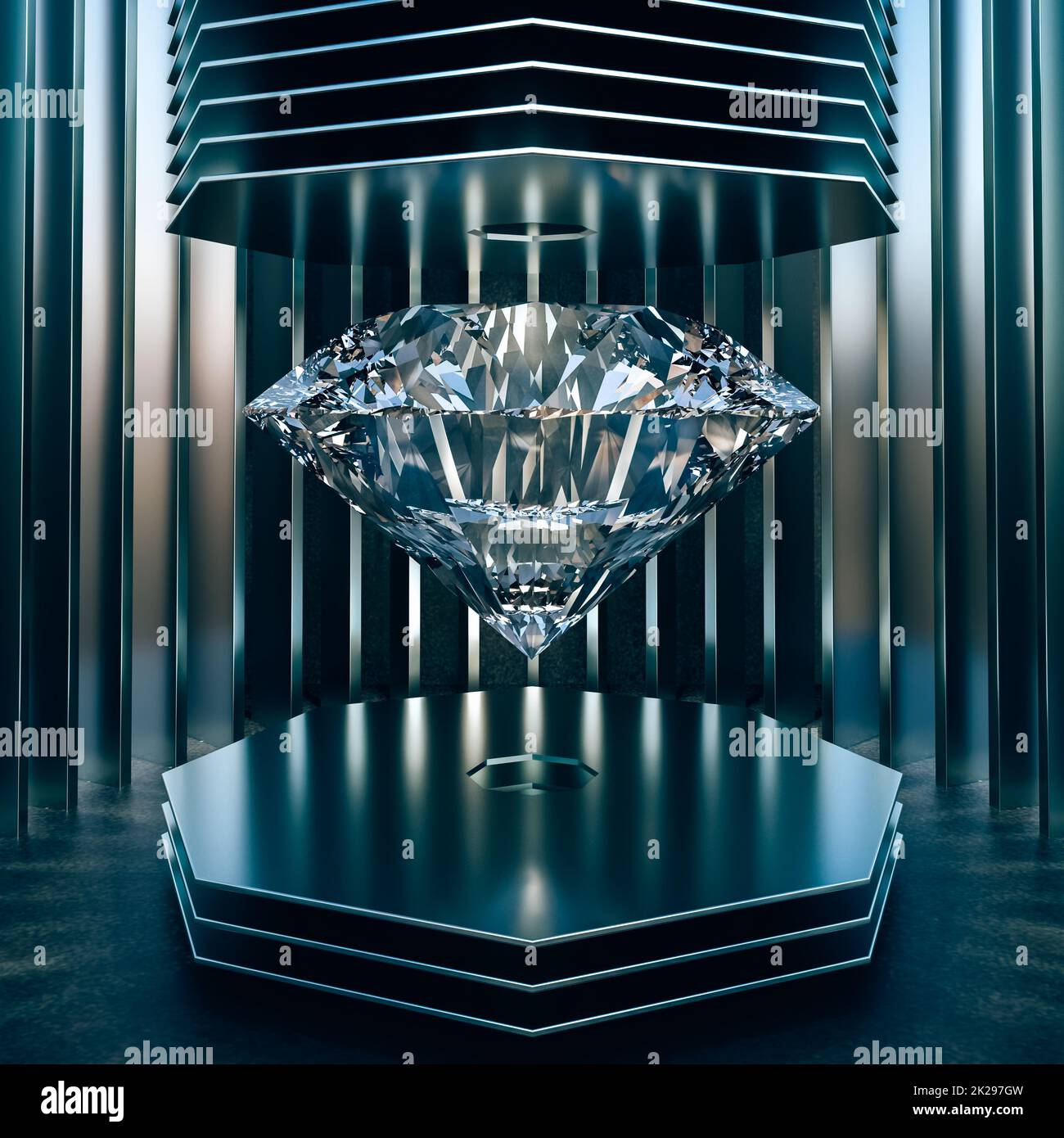 large diamond and metal elements Stock Photo - Alamy