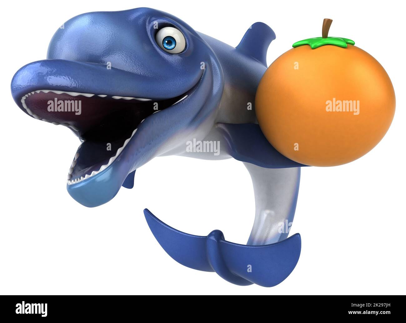 Fun dolphin - 3D Illustration Stock Photo - Alamy