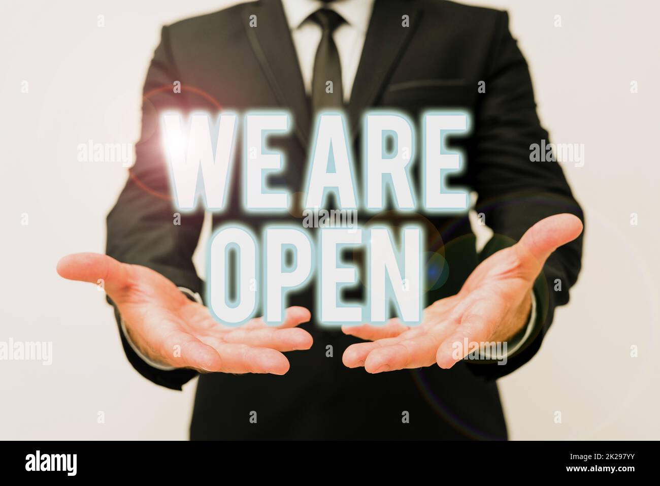 Text sign showing We Are Open. Word Written on We Are Open Presenting ...